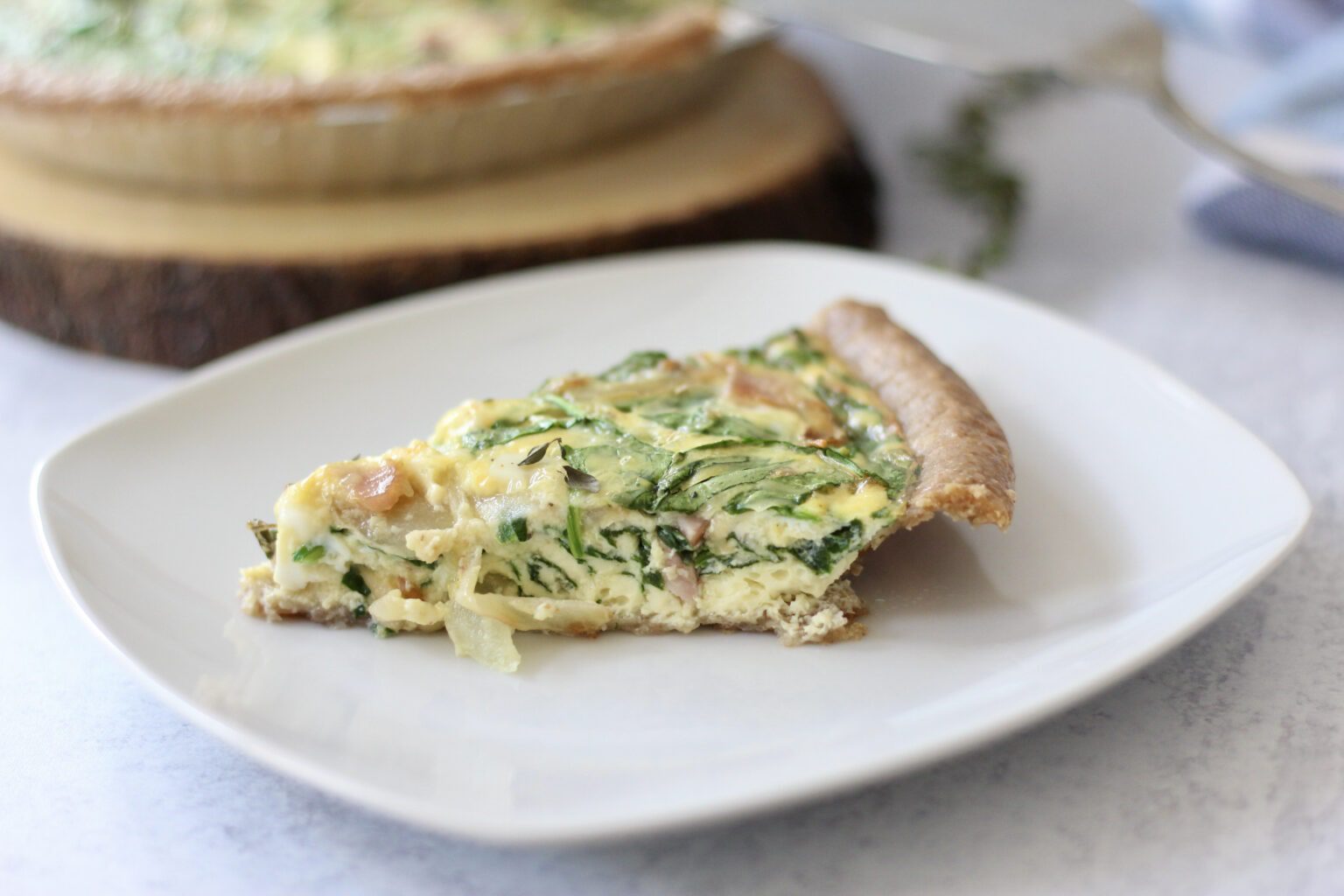 Healthy High Protein Quiche|Spinach & Onion • Cooking with Kim