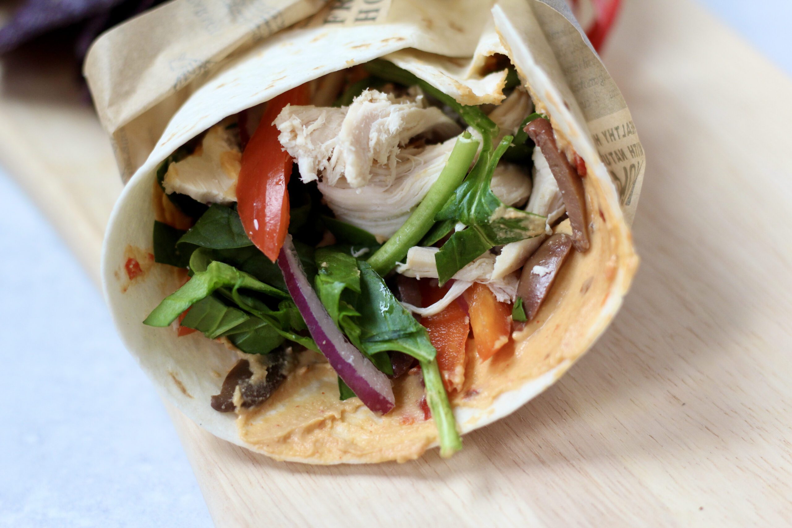 Greek Chicken Wrap Recipe (Healthy + Easy Lunch Idea) • Cooking with Kim