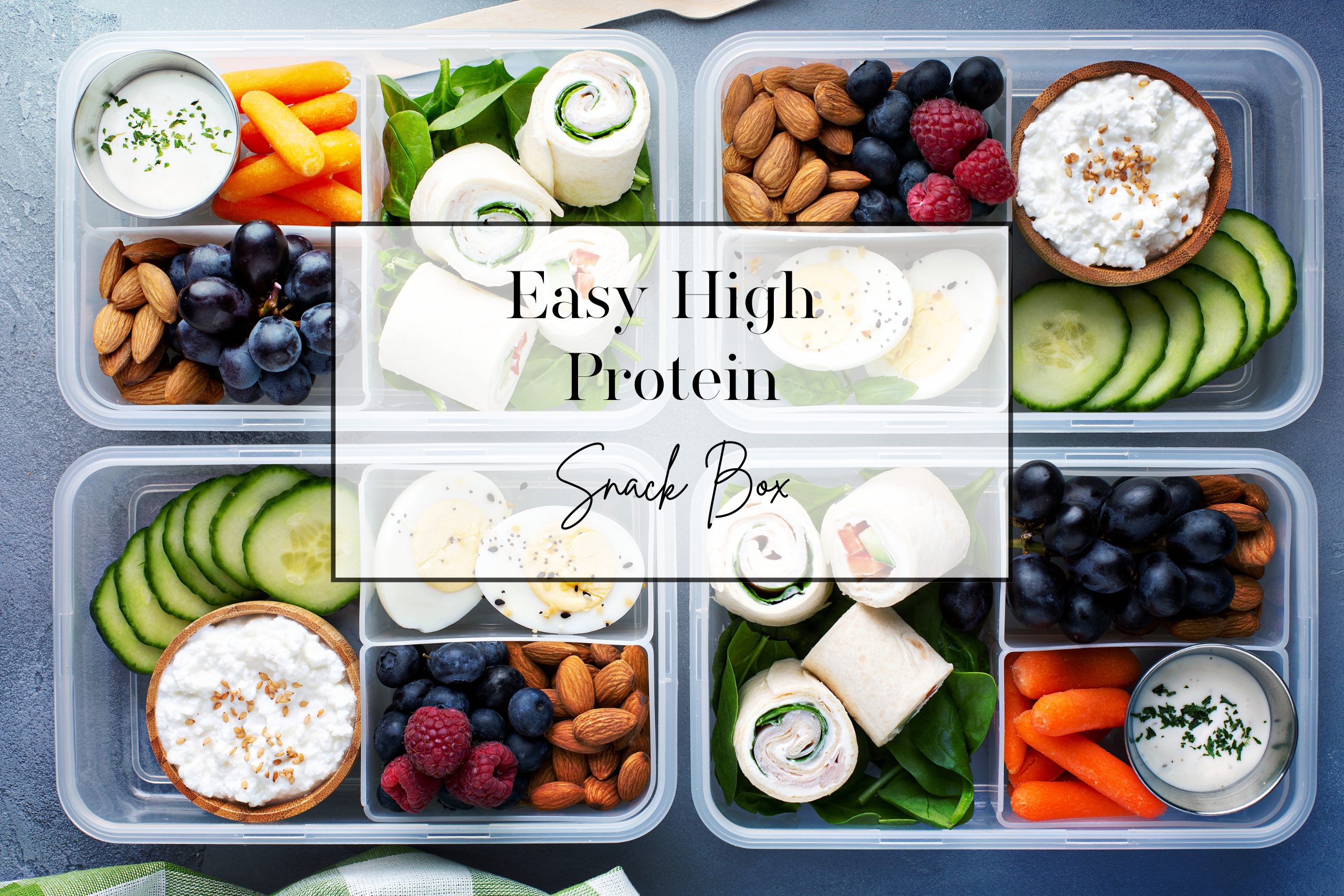 Easy High Protein Snack Box (Perfect for Meal Prep!) • Cooking with Kim